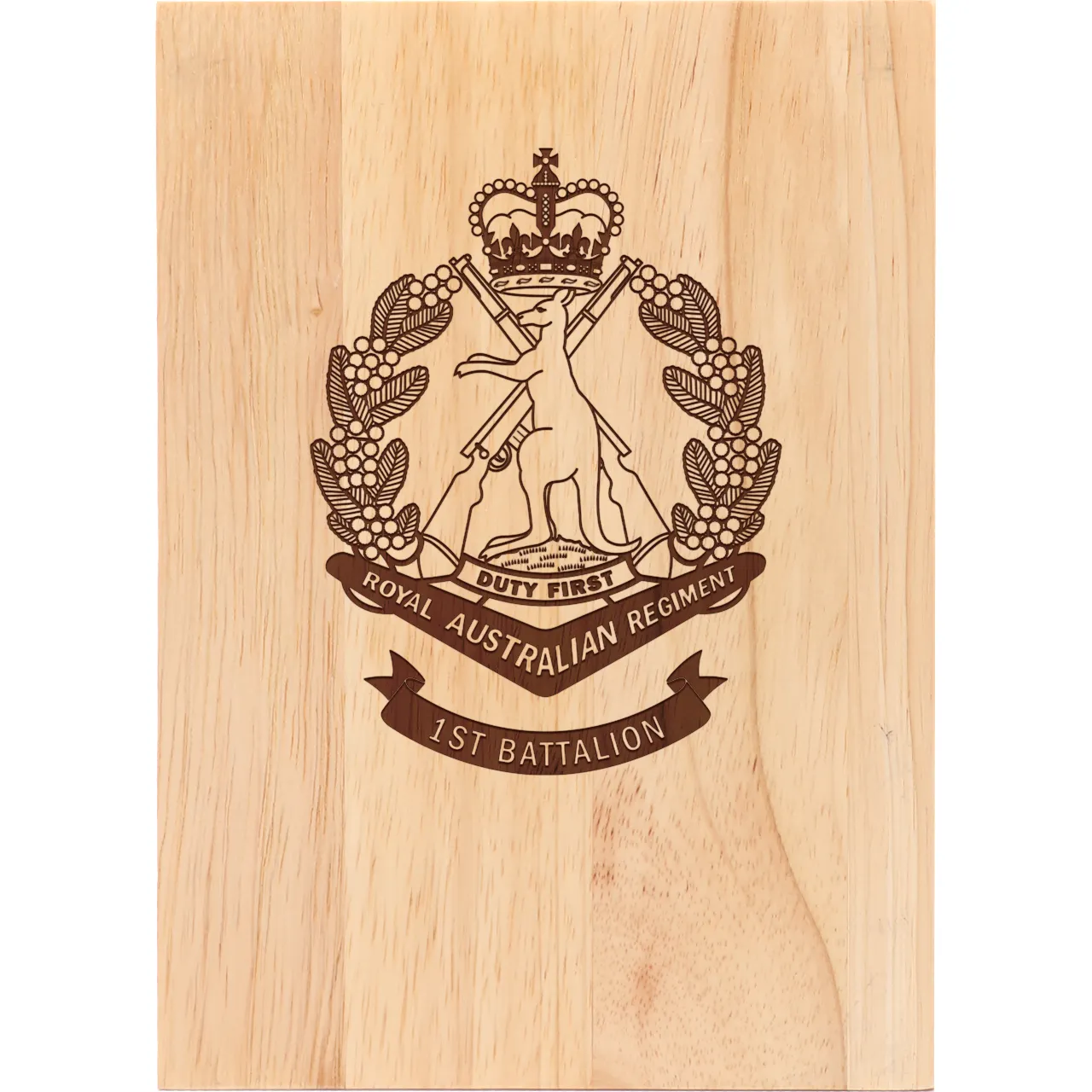 1st Battalion, RAR Heritage Wooden Award | Engraved Plaque - Military Shop