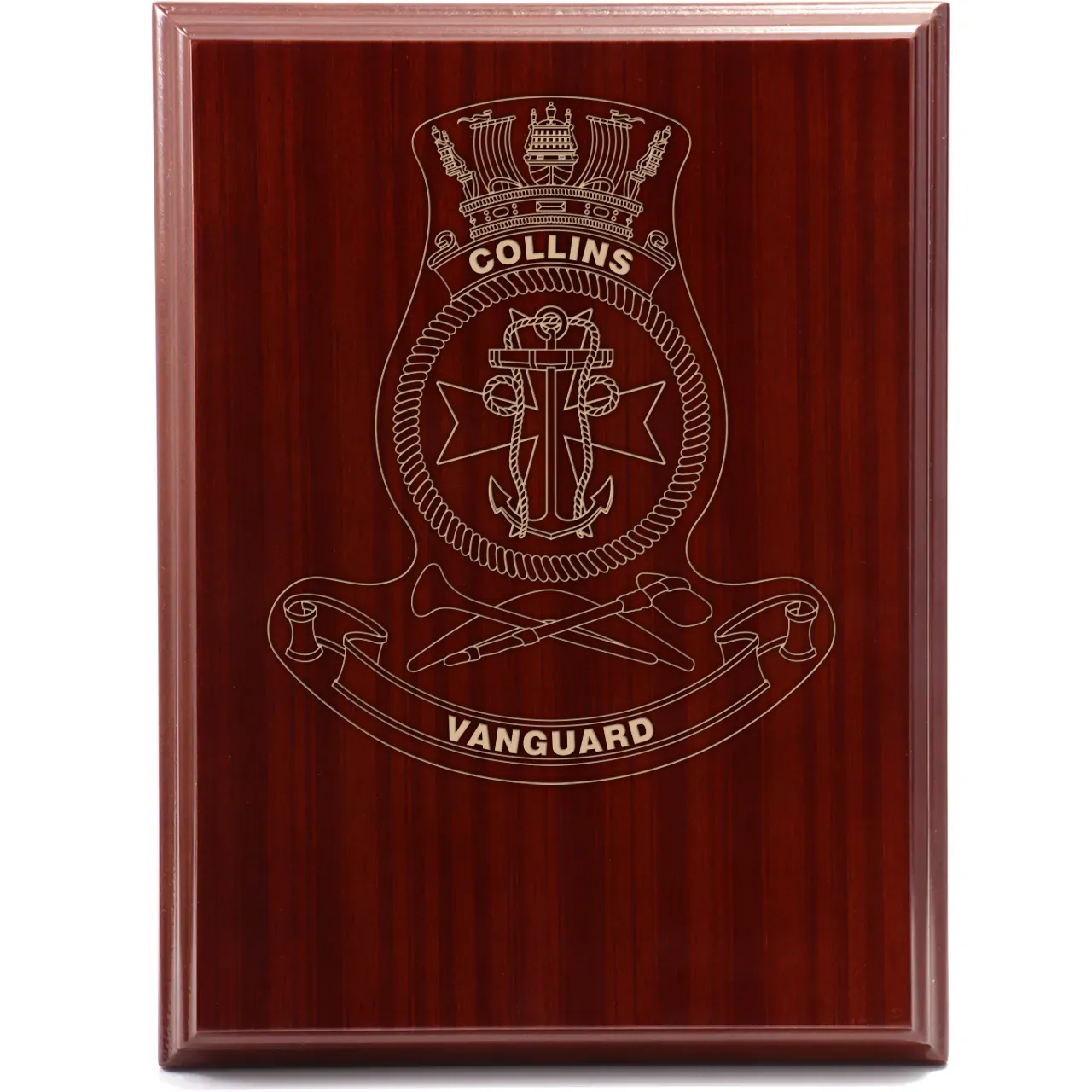 HMAS Collins Omega Timber Award | Engraved Plaque - Military Shop