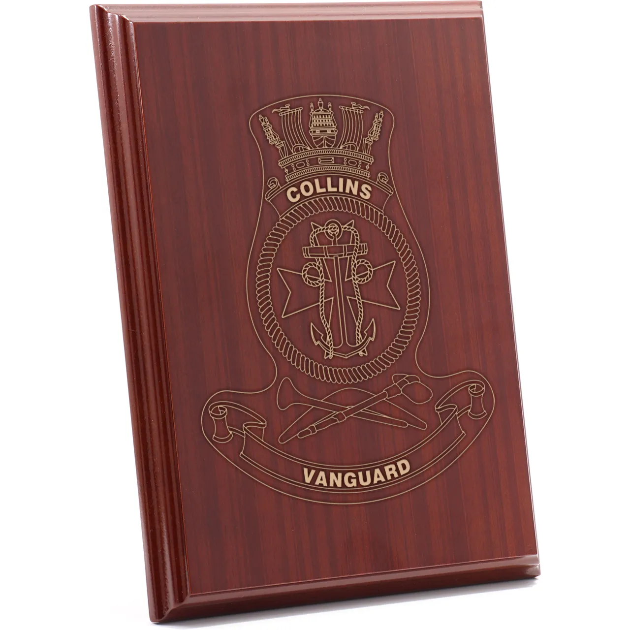 HMAS Collins Omega Timber Award | Engraved Plaque - Military Shop