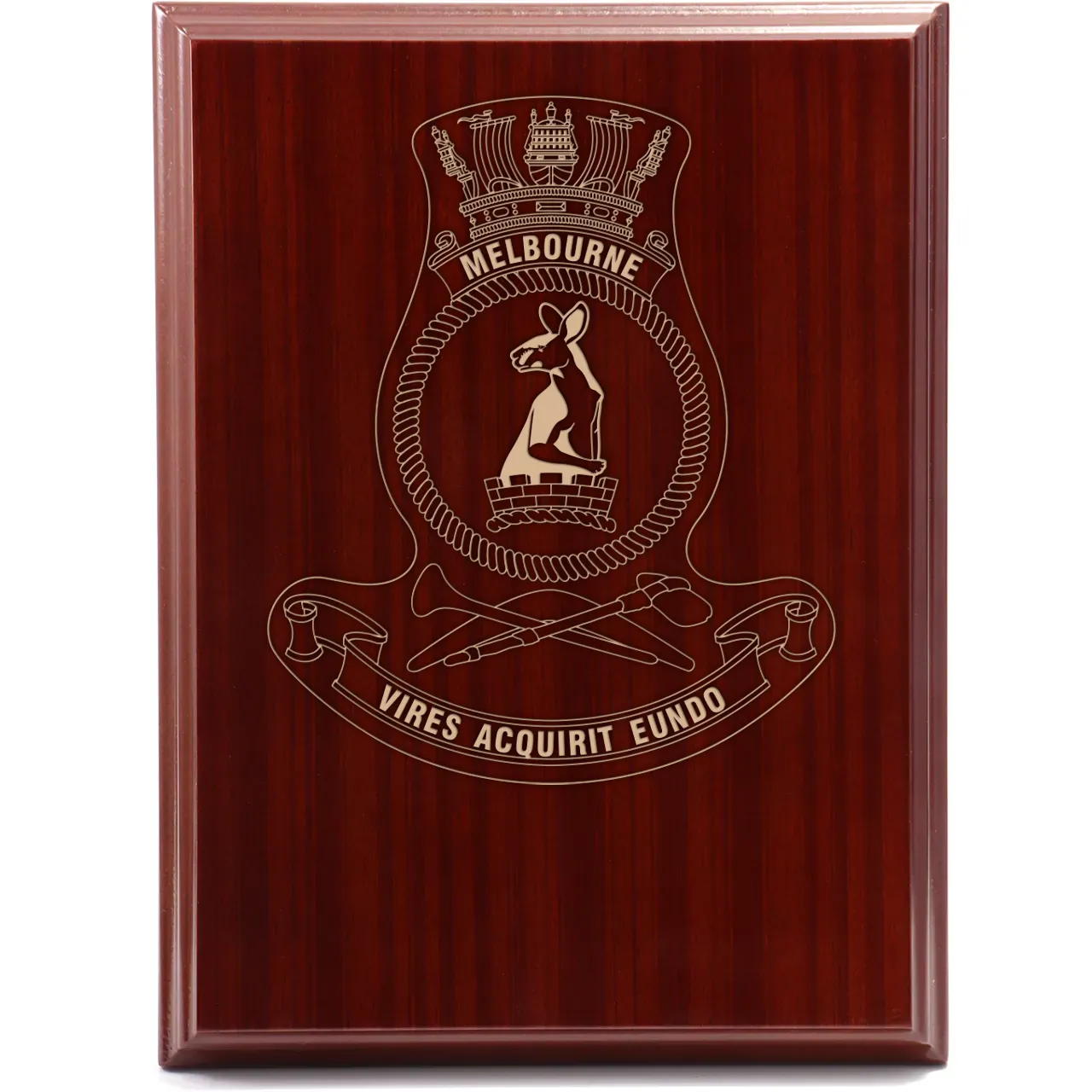 HMAS Melbourne Omega Timber Award | Engraved Plaque - Military Shop