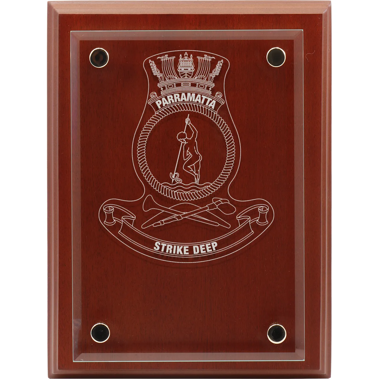 HMAS Parramatta (IV) Delta Floating Glass Award | Engraved Plaque ...