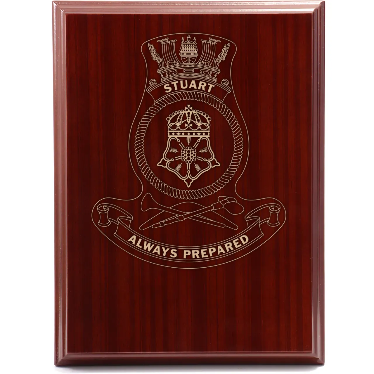 HMAS Stuart (III) Omega Timber Award | Engraved Plaque - Military Shop