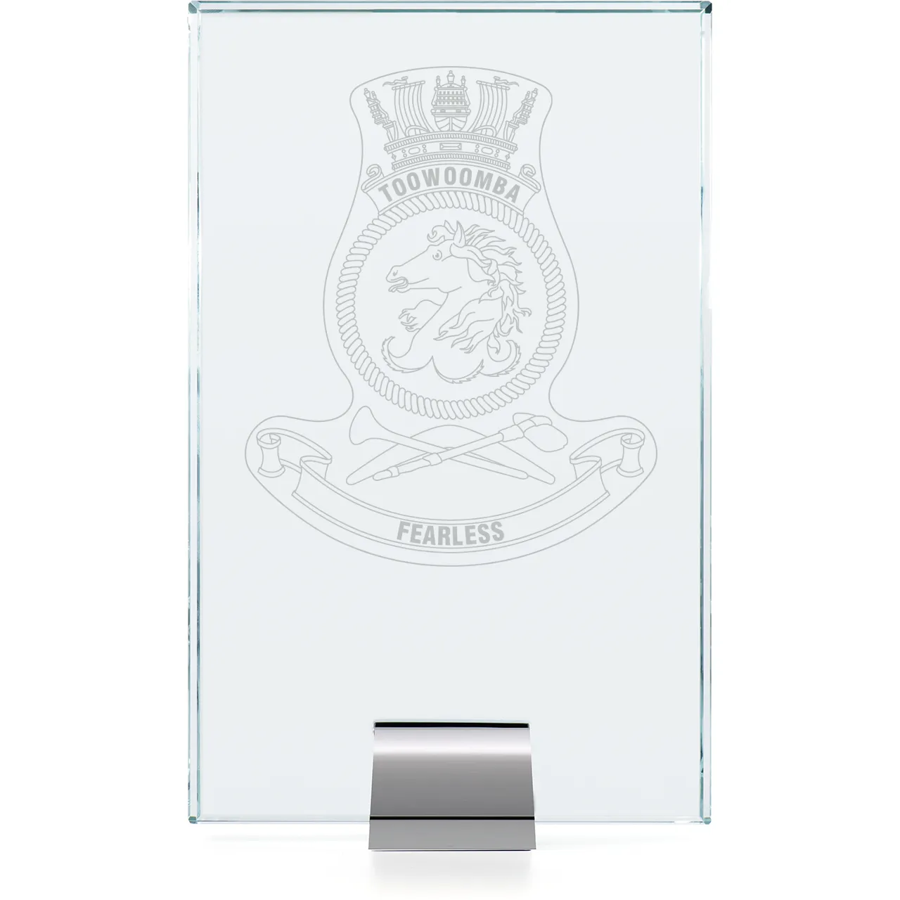 HMAS Toowoomba Alpha Glass Award | Engraved Plaque - Military Shop