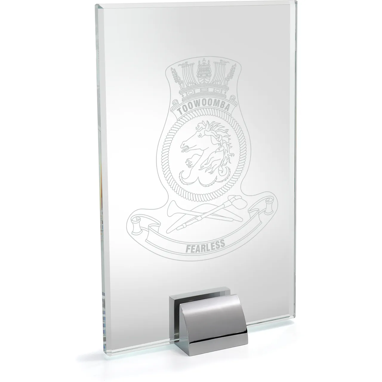 HMAS Toowoomba Alpha Glass Award | Engraved Plaque - Military Shop