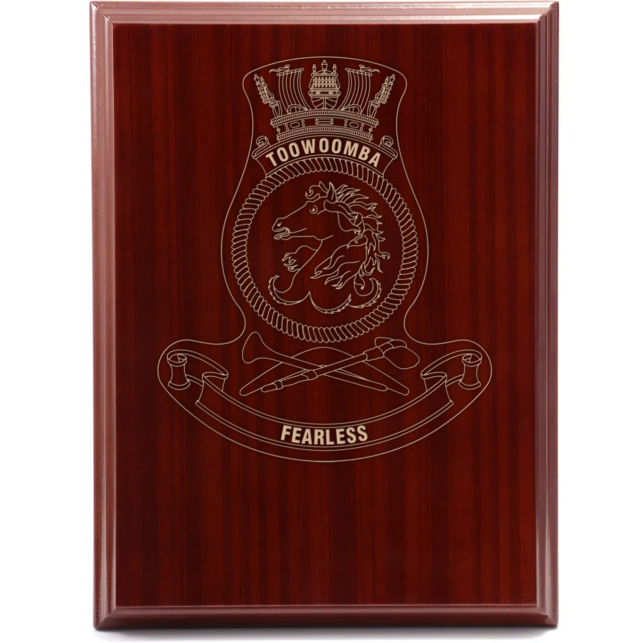 HMAS Toowoomba Omega Timber Award | Engraved Plaque - Military Shop
