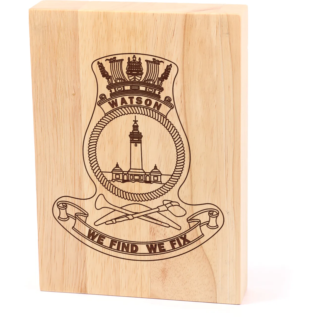 HMAS Watson Heritage Wooden Award | Engraved Plaque - Military Shop